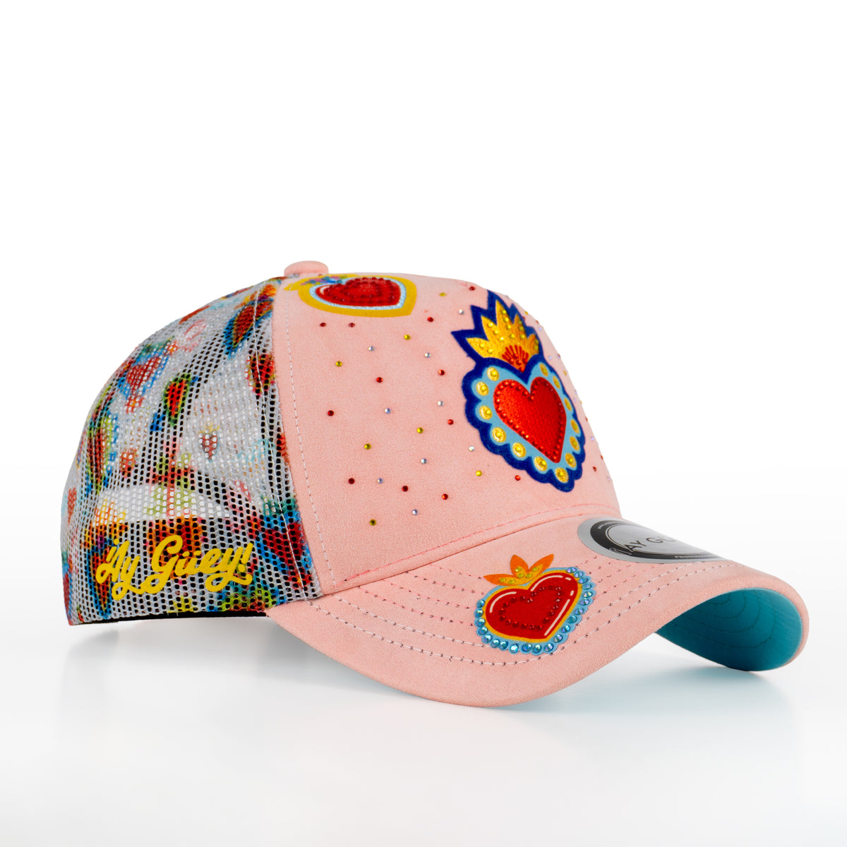 Gorra con malla y bordados - Modelo YOLOTL – ¡Ay Güey! México